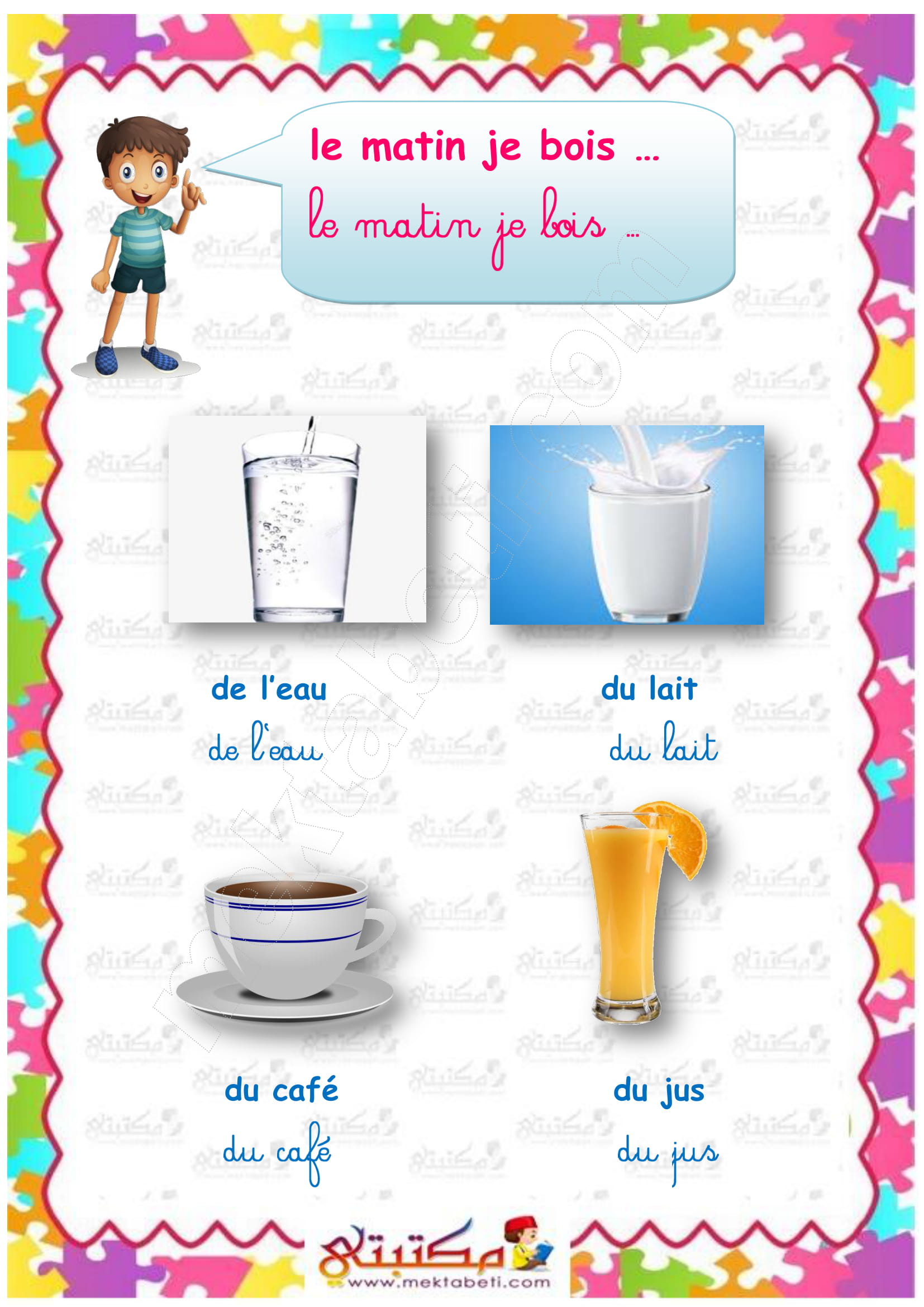 Les repas : le petit déjeuner - le déjeuner - le dîner - مكتبتي المنصة ...