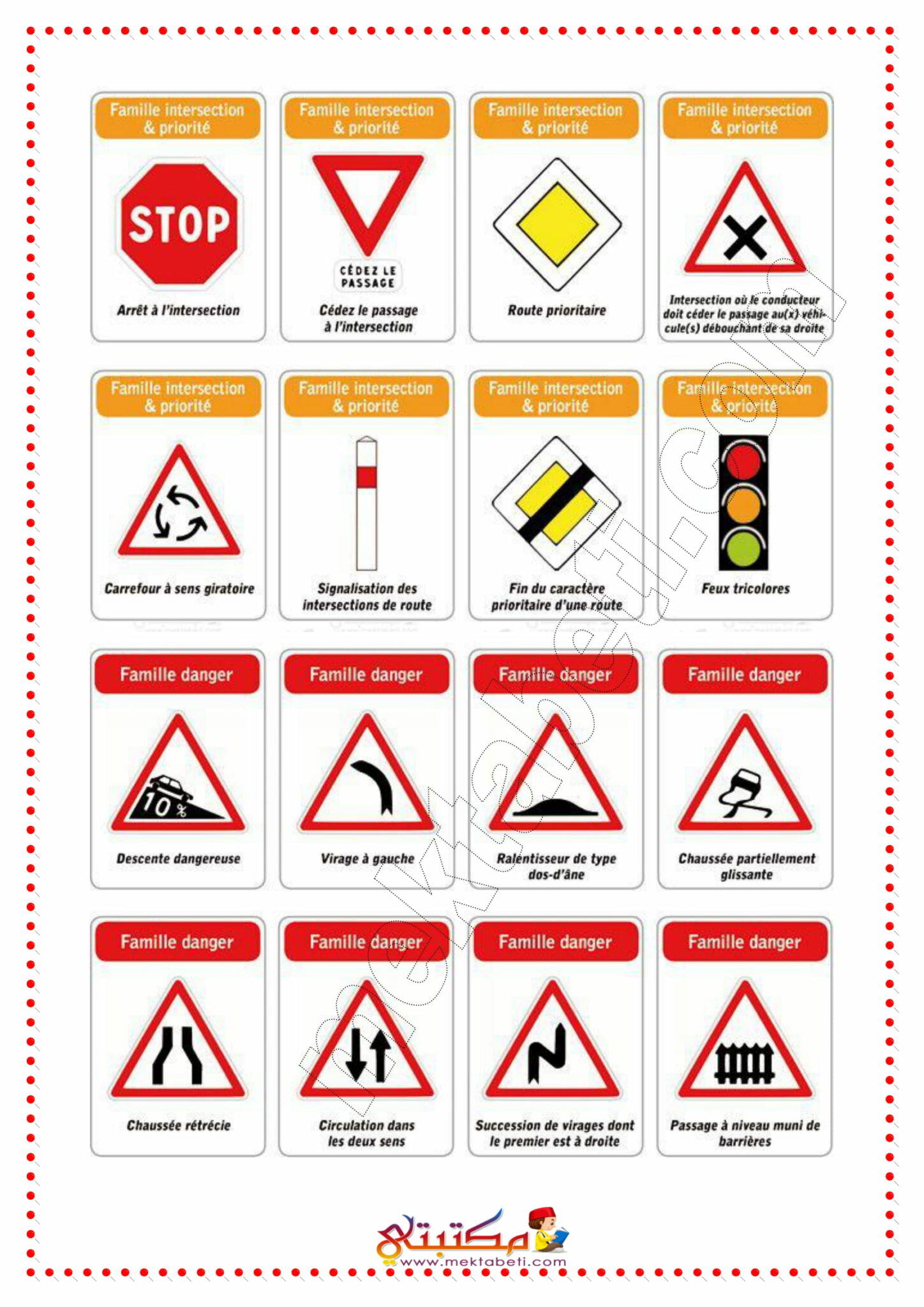 L'enfant et la route code piéton - مكتبتي المنصة التعليمية
