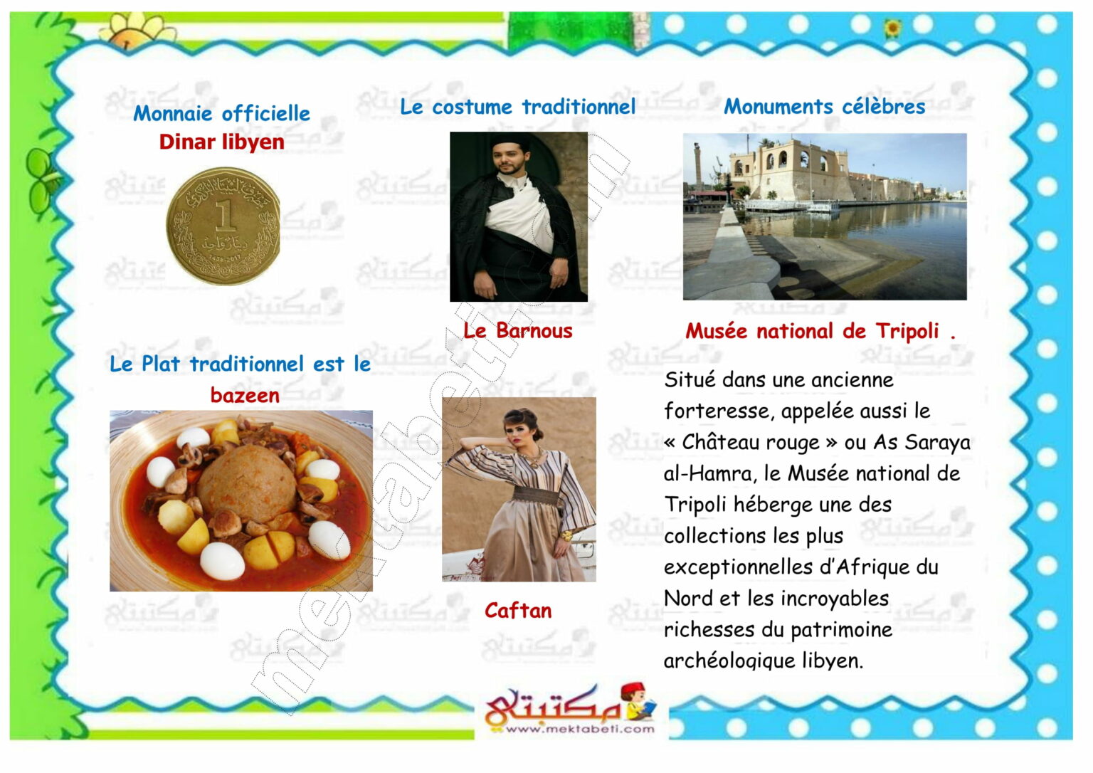 Découvrons d'autres pays la Libye - مكتبتي المنصة التعليمية