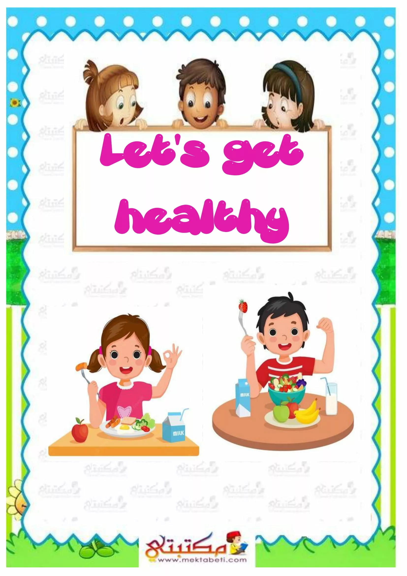 project idea Let’s get healthy 6ème Année - مكتبتي المنصة التعليمية